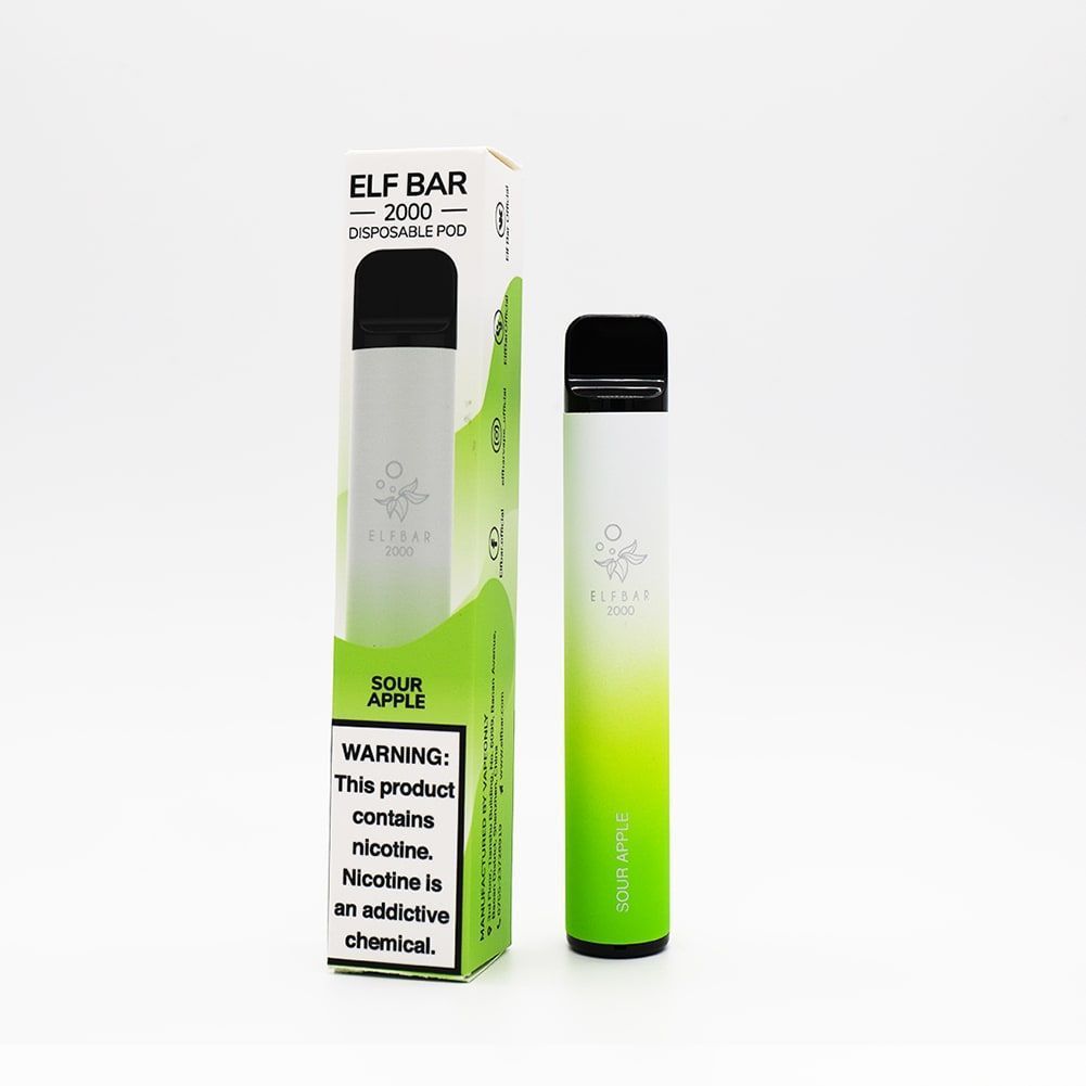 ElfBar 2000 Pod - Sour Apple 5% Одноразова Подсистема (50 мг ...